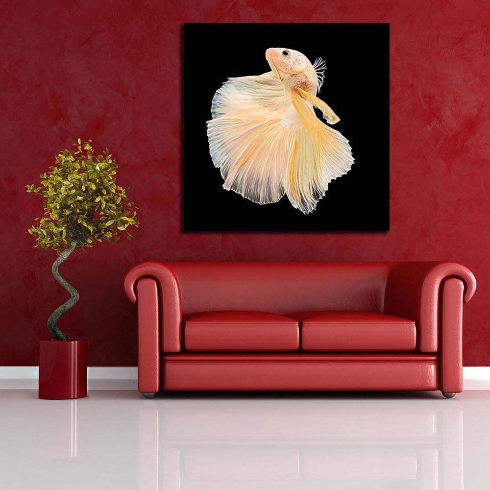 Betta Fish Canvas Painting Synthetic Frame – ArtzFolio.com