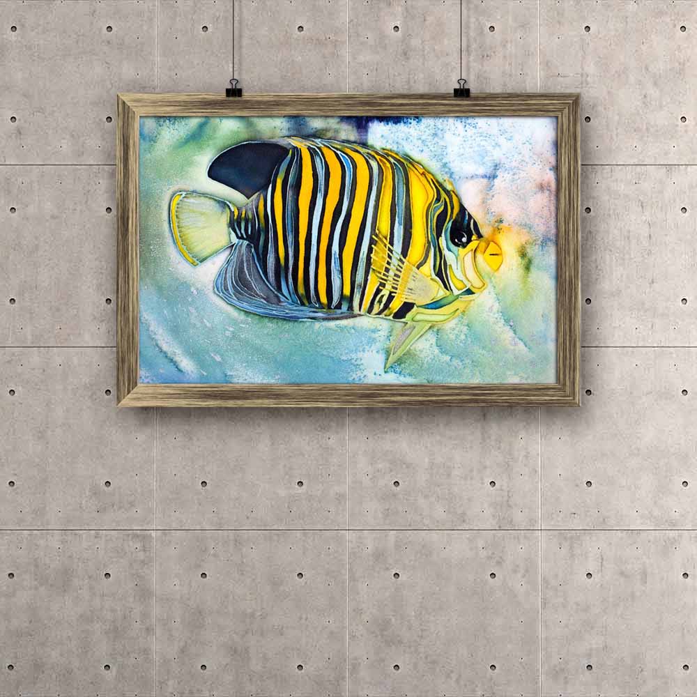 ArtzFolio The Underwater World Fish, Batik Canvas Painting Synthetic ...