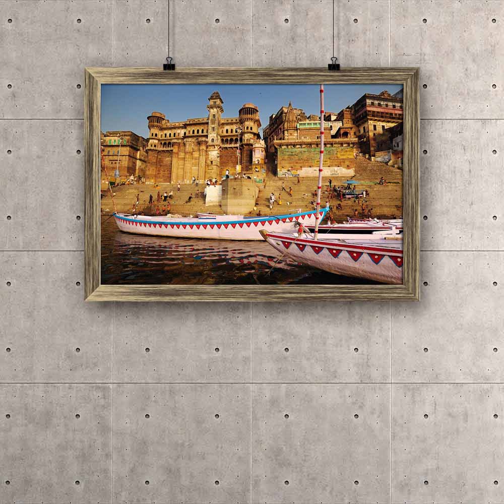 ArtzFolio Ancient Historic Palaces of Varanasi, India Canvas Painting ...