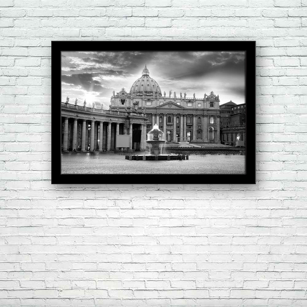Basilica Di San Pietro, Vatican, Rome, Italy Painting Poster Frame ...
