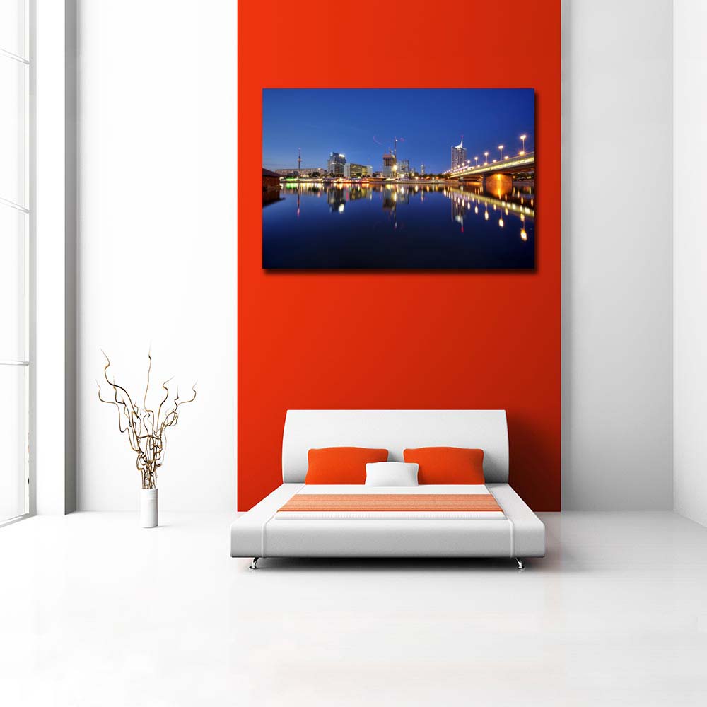 ArtzFolio Skyline Of Vienna The Danube River Peel & Stick Vinyl Wall ...