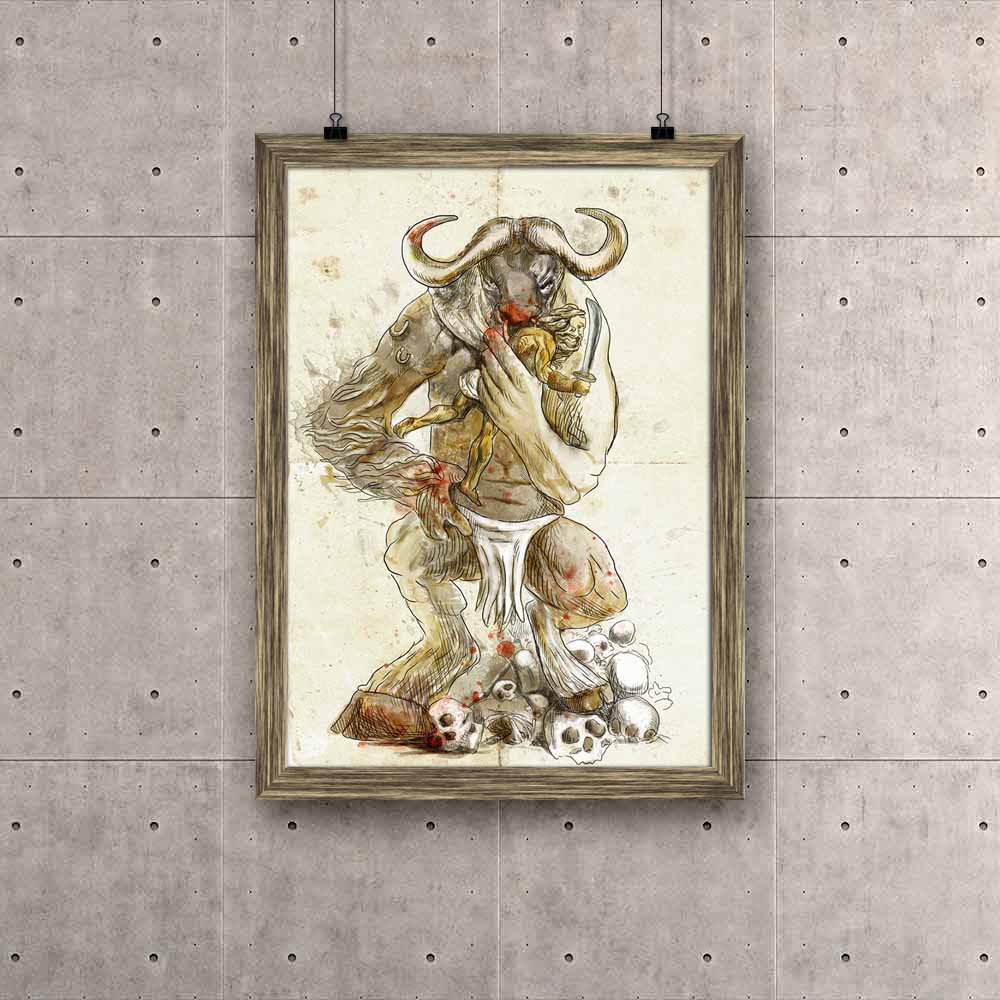 ArtzFolio Ancient Greek Myths Legends Minotaur Theseus D2 Canvas ...