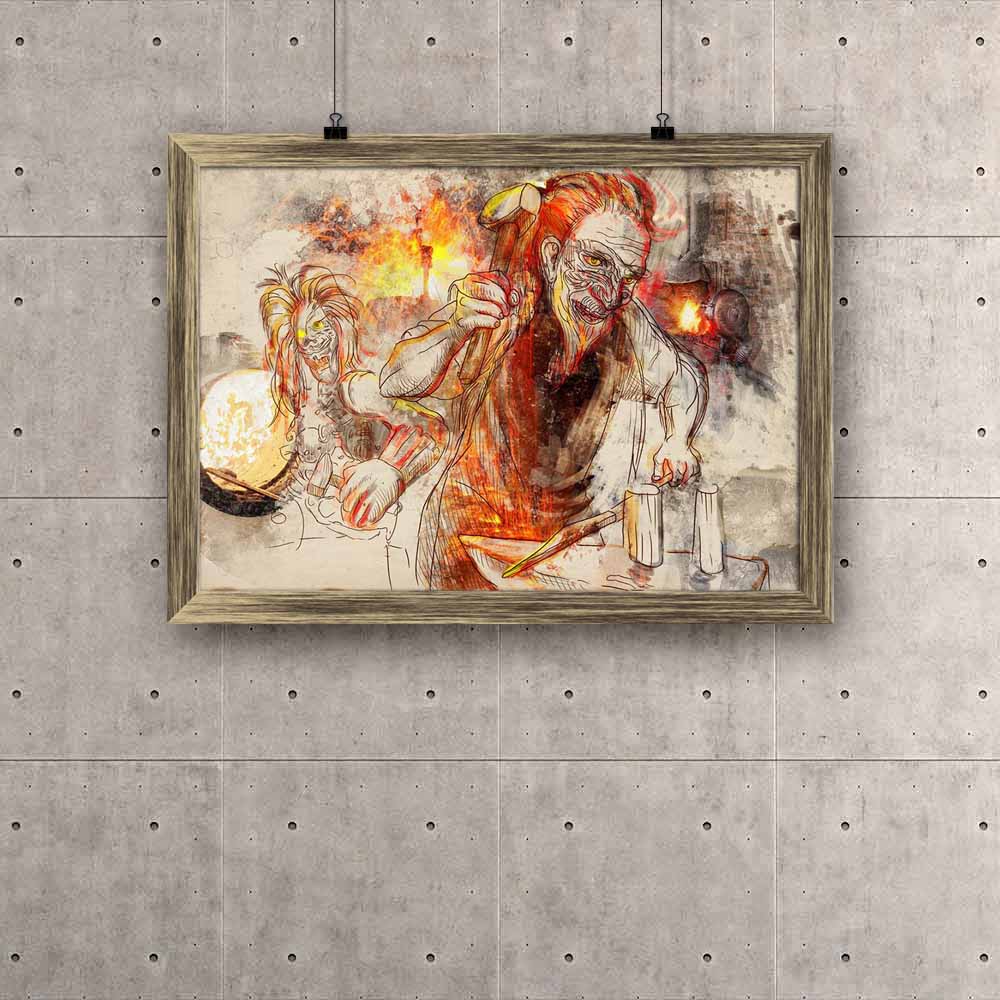 ArtzFolio Greek Myths Legends, Hephaestus Canvas Painting – ArtzFolio.com
