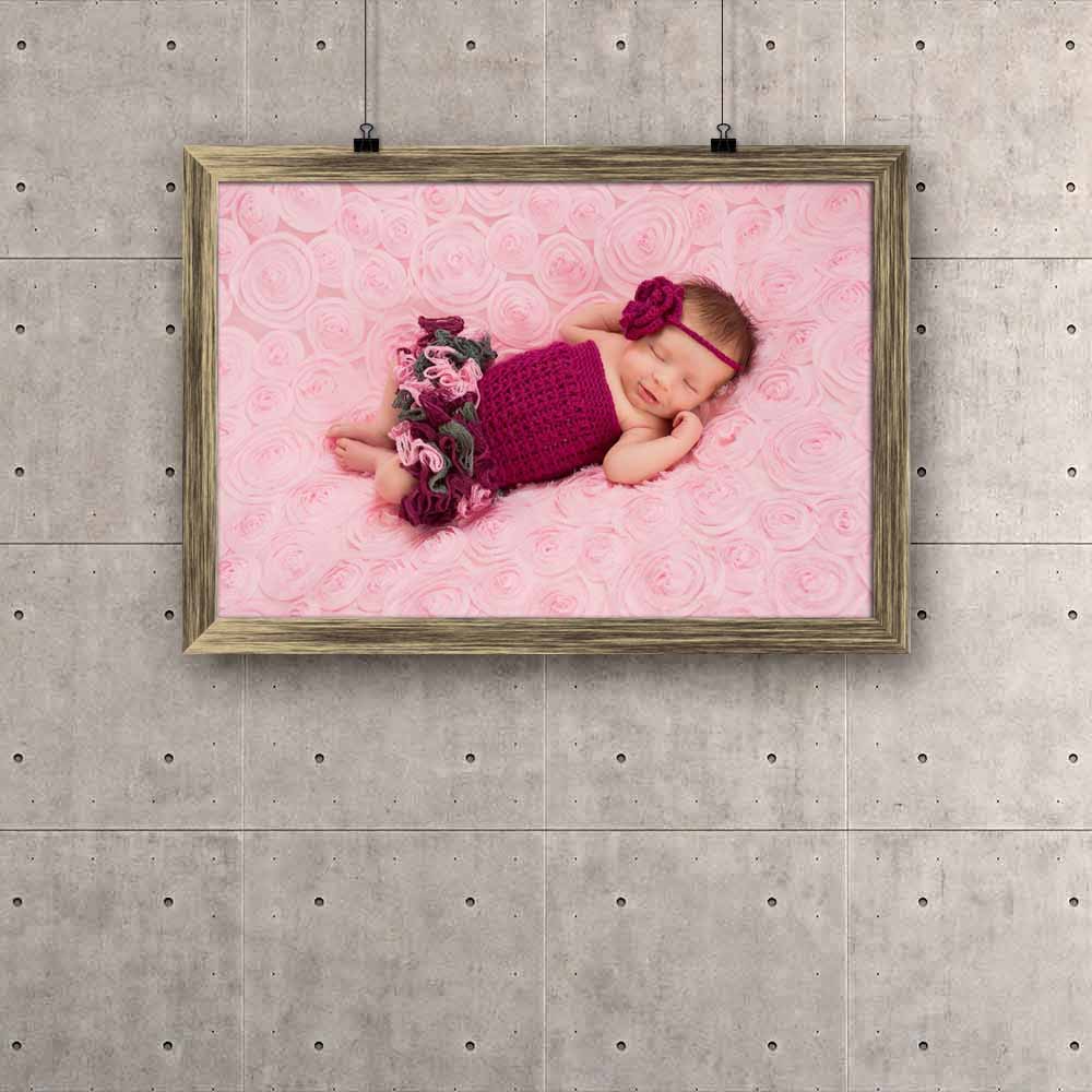 ArtzFolio Portrait of a Newborn Baby Girl D3 Canvas Painting Synthetic ...