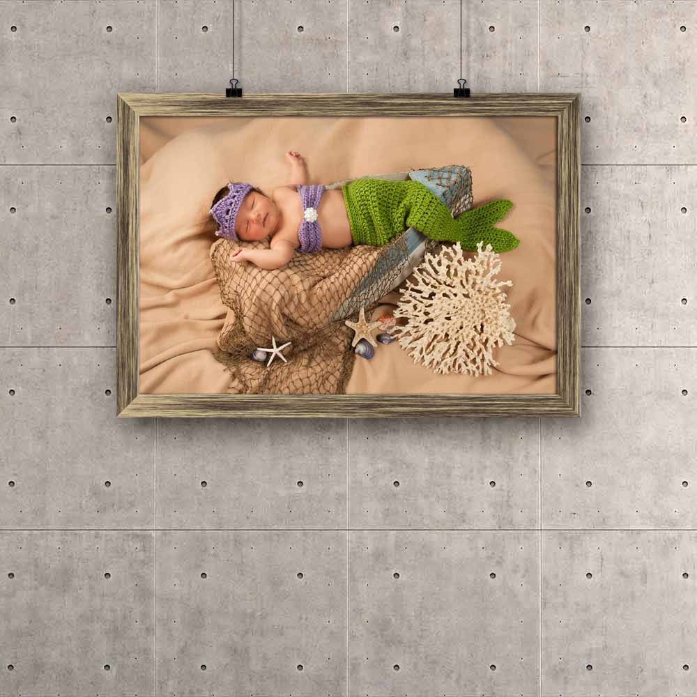 ArtzFolio Portrait of a Newborn Baby Girl D4 Canvas Painting Synthetic ...