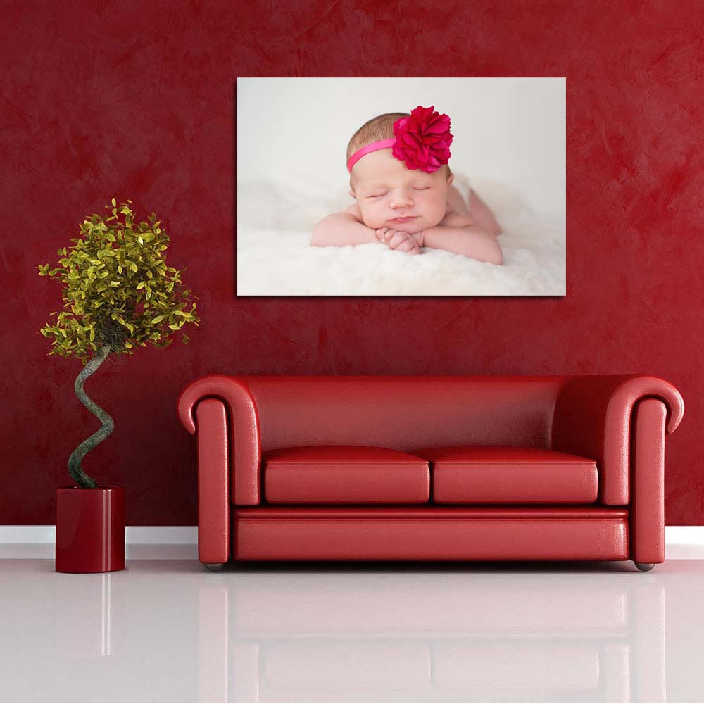 ArtzFolio Portrait of a Newborn Baby Girl D8 Canvas Painting ...