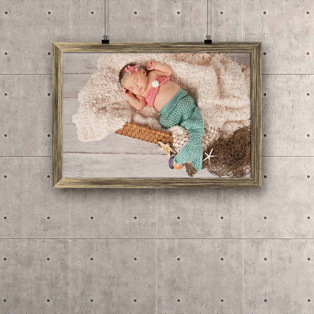 ArtzFolio Portrait of a Newborn Baby Girl D9 Canvas Painting Synthetic ...