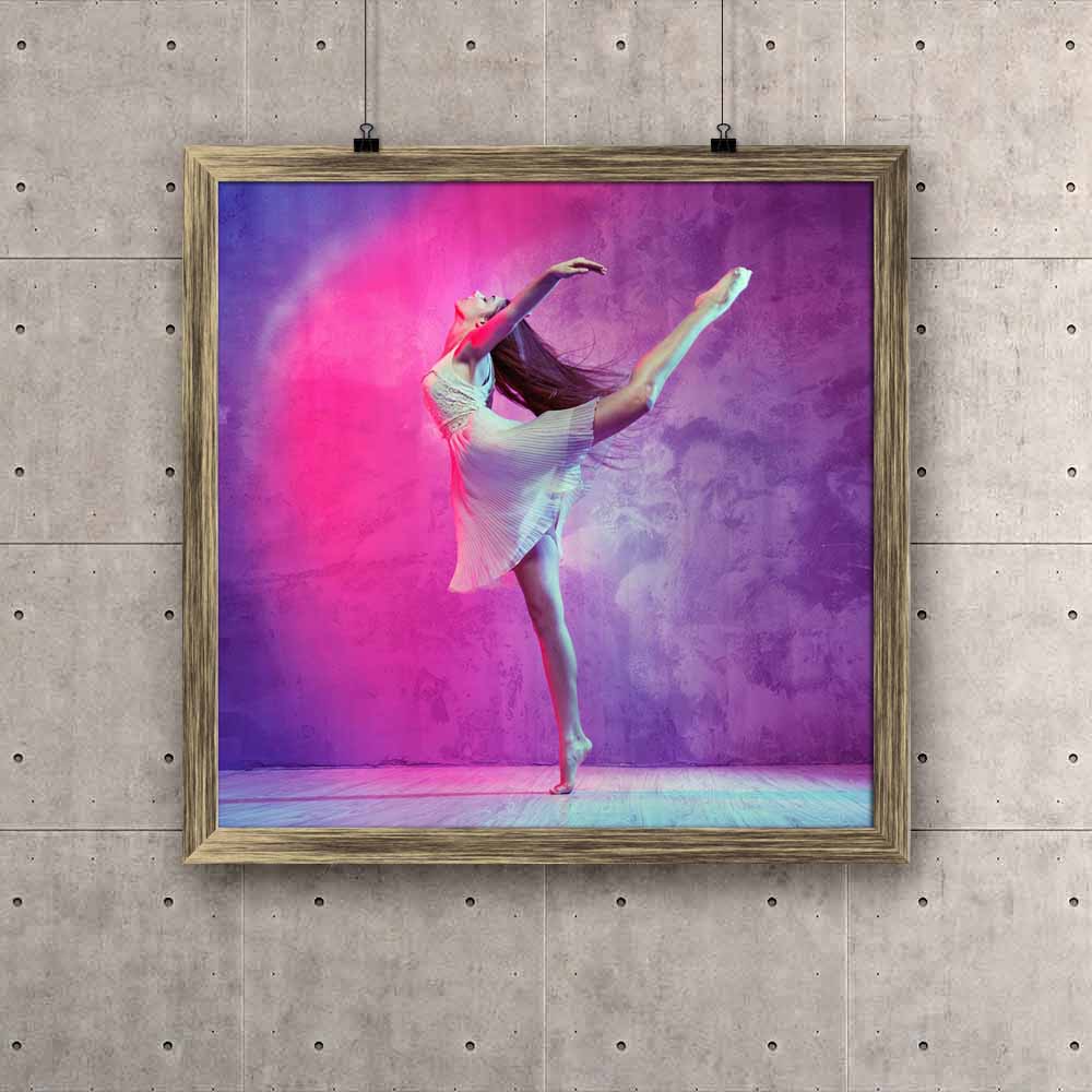 ArtzFolio Flexible Pretty Ballet Dancer On The Dance Floor Canvas ...