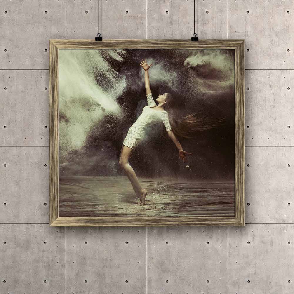 ArtzFolio Ballet Dancer In The Magic Art Dust Figure Canvas Painting ...