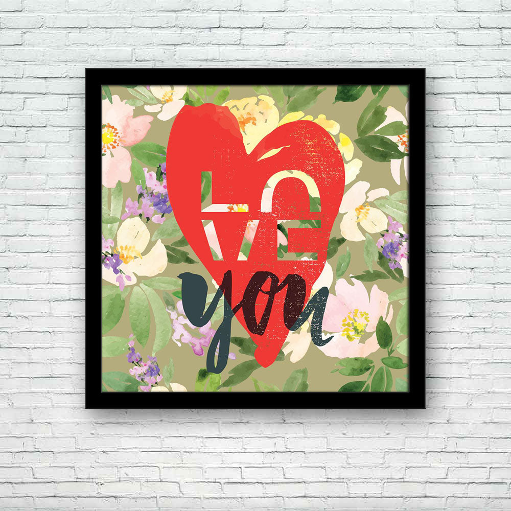 Watercolor Flowers Hand Lettering Painting Poster Frame – ArtzFolio.com