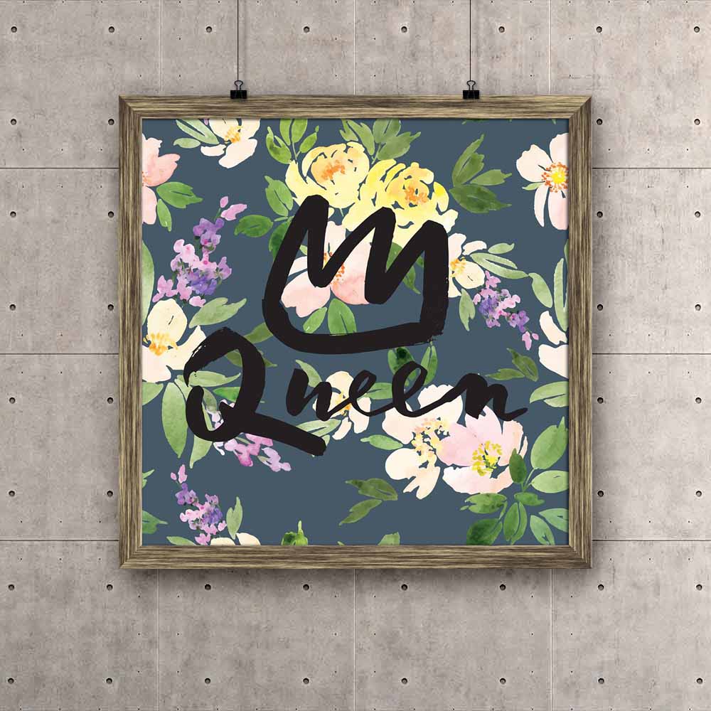 ArtzFolio Watercolor Flowers Hand Lettering D5 Canvas Painting ...