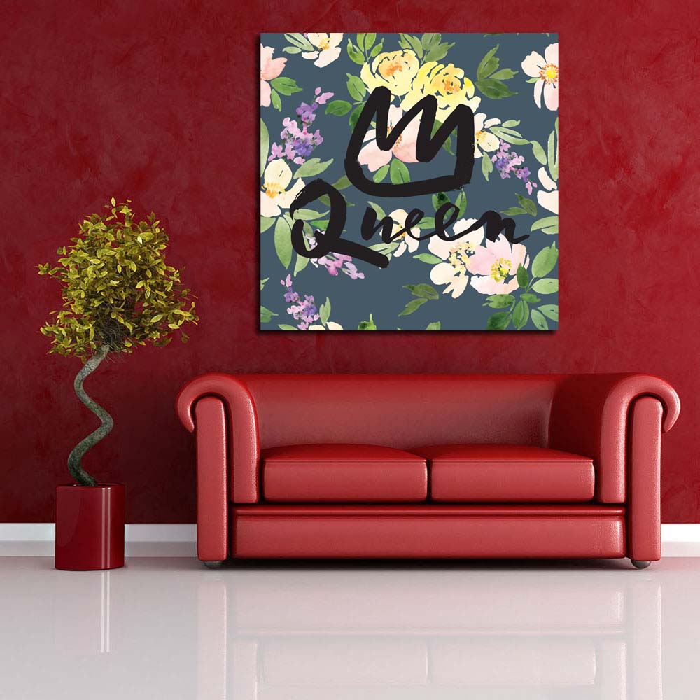 ArtzFolio Watercolor Flowers Hand Lettering D5 Canvas Painting ...