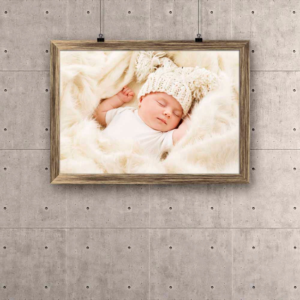 ArtzFolio Portrait of Newborn Baby Sleeping In Bed D1 Canvas Painting ...