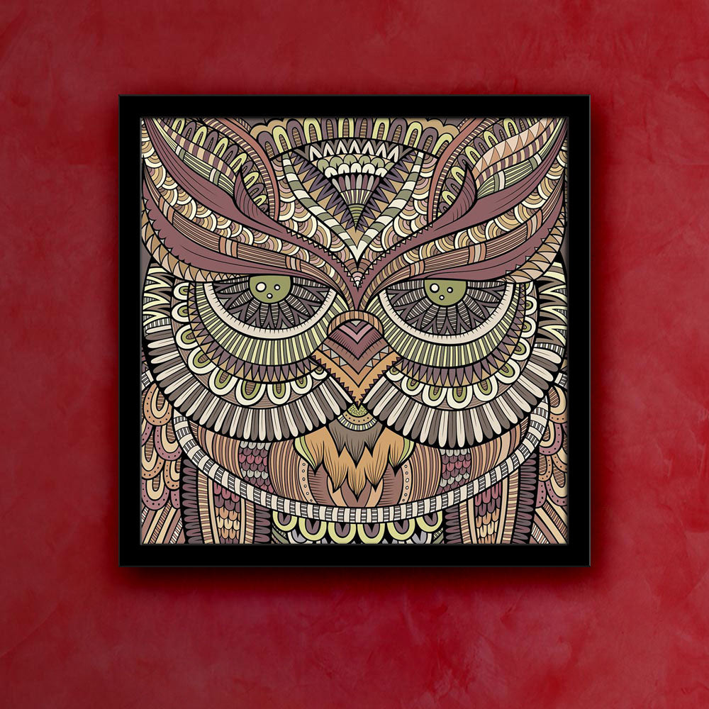 abstract owl face