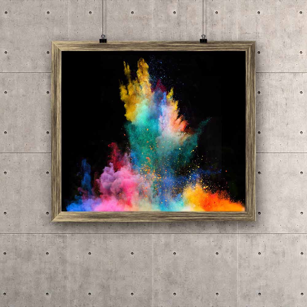 ArtzFolio Colorful Powder Splash D5 Canvas Painting Synthetic Frame ...