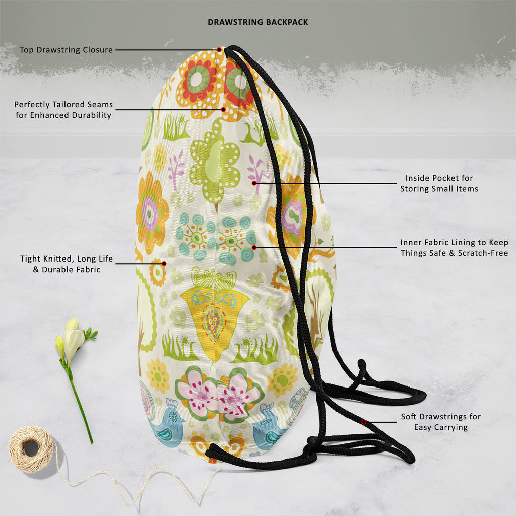 bird pattern backpack