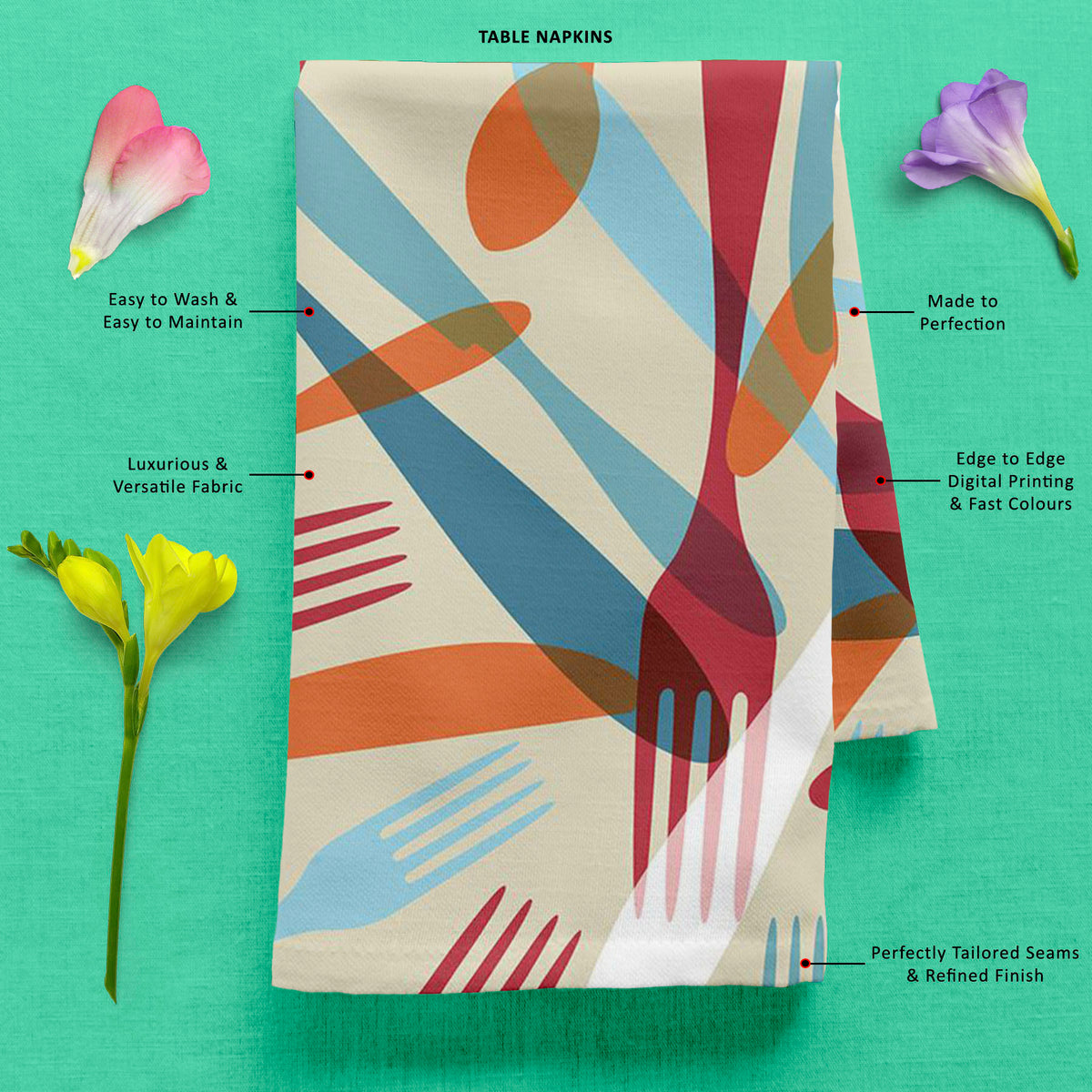 Buy ArtzFolio Table Napkins at Best Prices In India | Knife & Spoon Ta ...