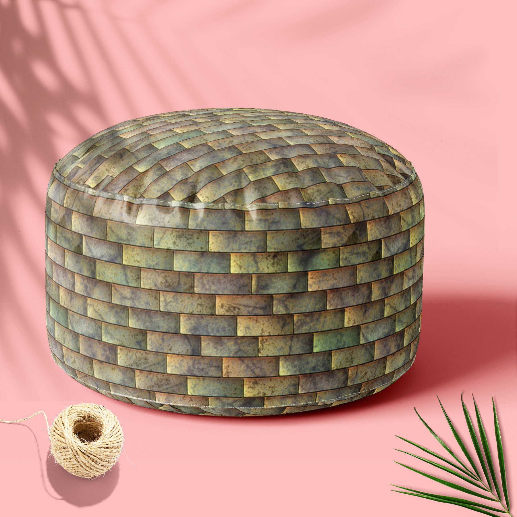 Tiled Art D5 Footstool Footrest Puffy Pouffe Ottoman Bean Bag | Canvas ...