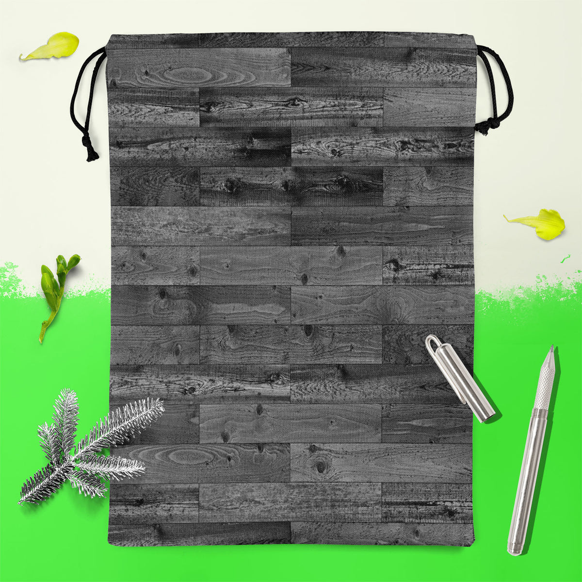 Dark Parquet Reusable Sack Bag | Bag for Gym, Storage, Vegetable ...