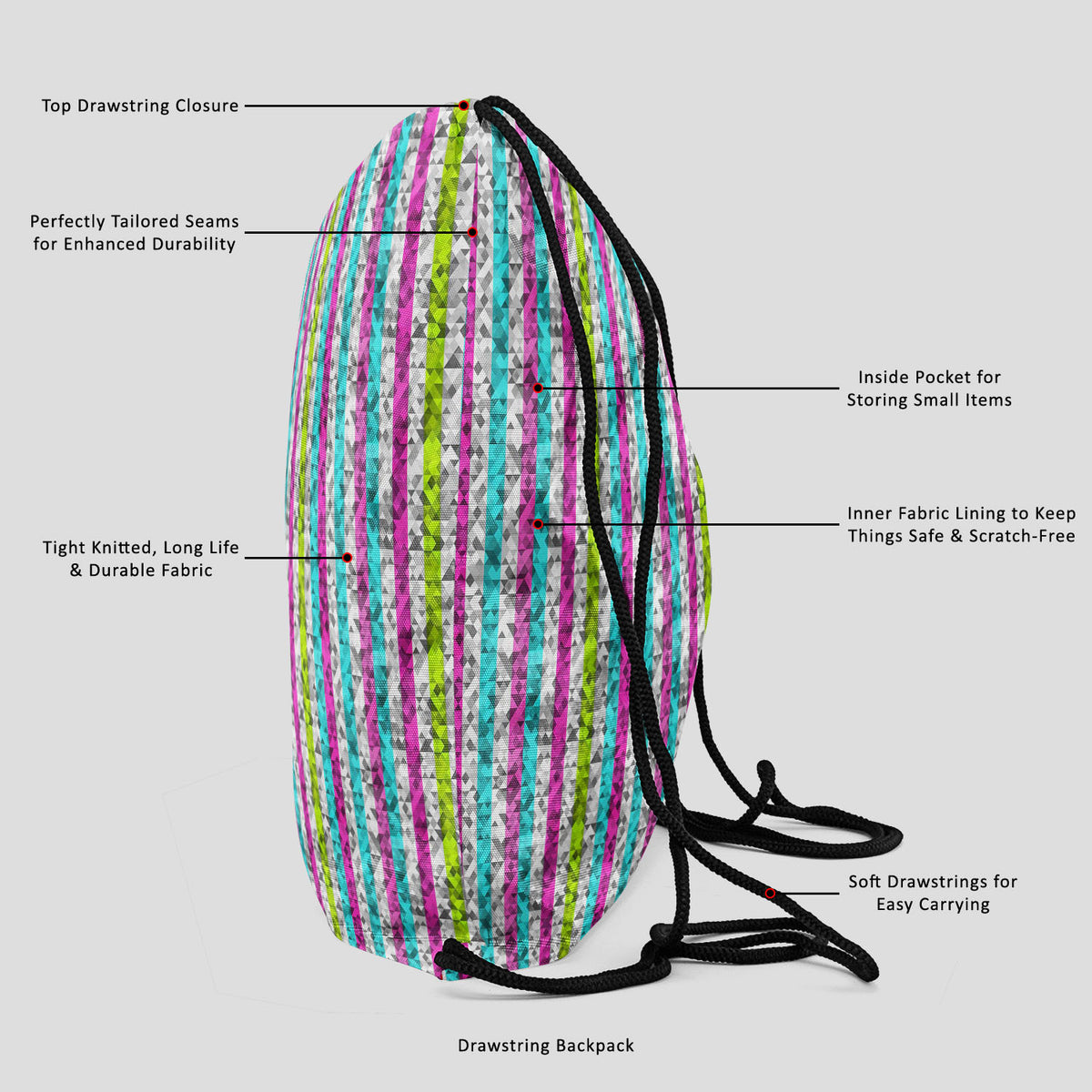Color Triangles Backpack for Students | College & Travel Bag ...