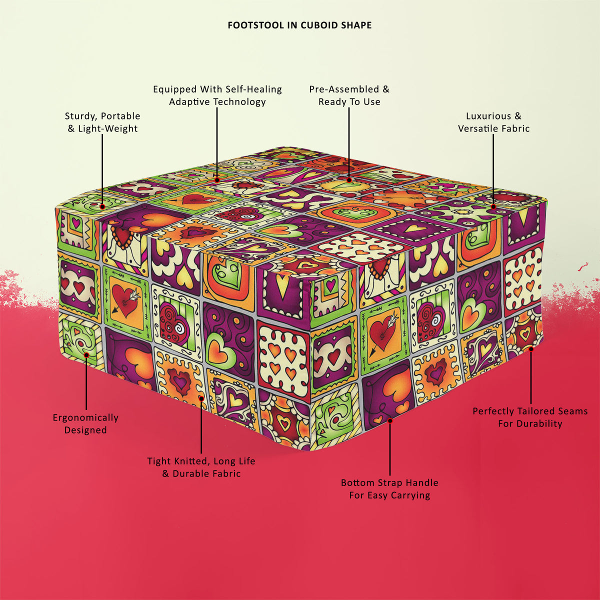 Buy ArtzFolio Footstools at Best Prices In India | Doodle Drawing Foot ...