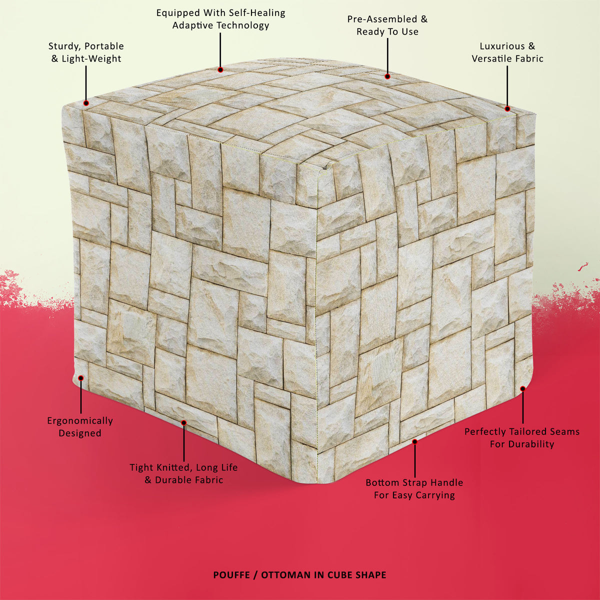 Abstract Surface D1 Footstool Footrest Puffy Pouffe Ottoman Bean Bag ...