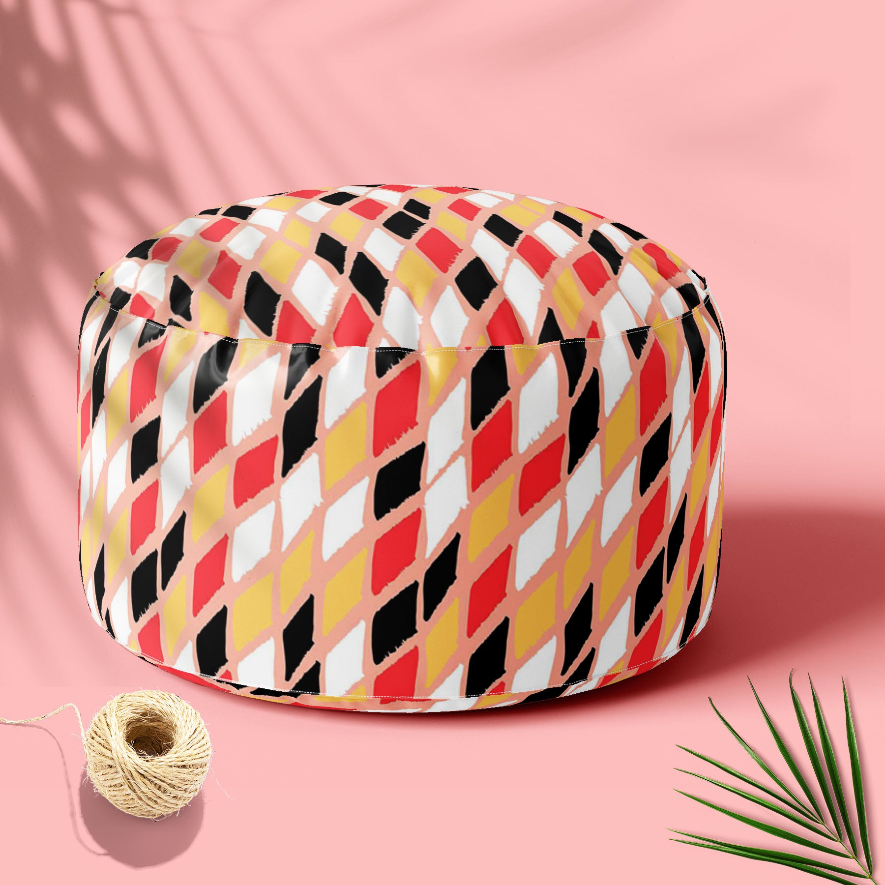 Harlequin Footstool Footrest Puffy Pouffe Ottoman Bean Bag | Canvas ...